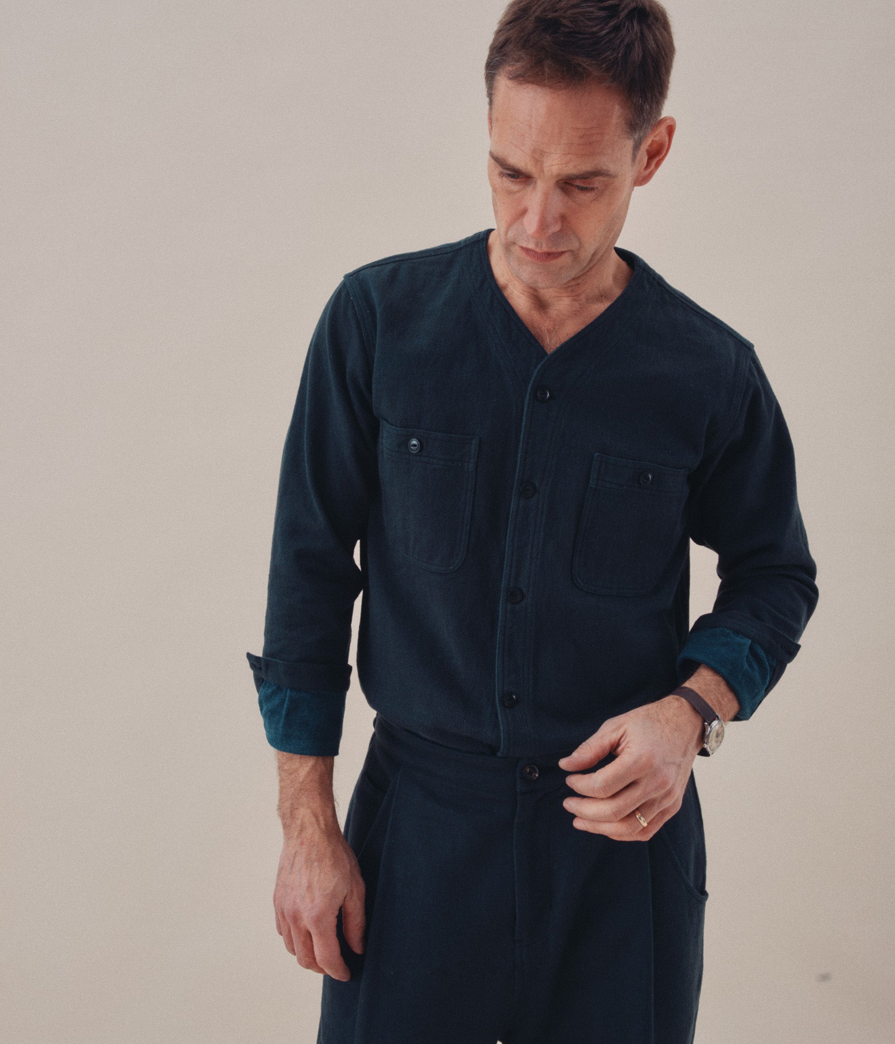 ANDREW SHIRT iron/indigo denim – INDI+ASH